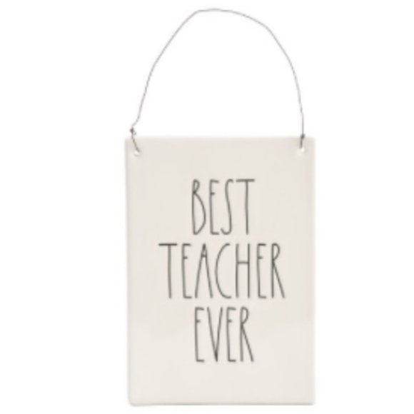Rae Dunn | Accents | New Rae Dunn Best Teacher Ever Wall Plaque Sign ...